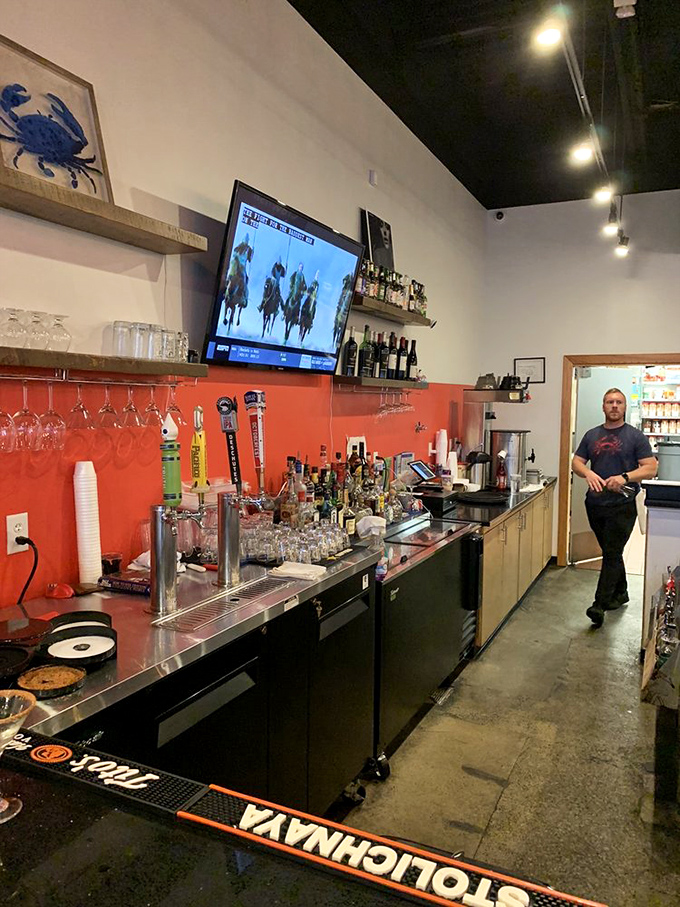 Where the magic happens: a bar setup that could convert even the most committed landlubber into a seafood enthusiast faster than you can say "crab legs."