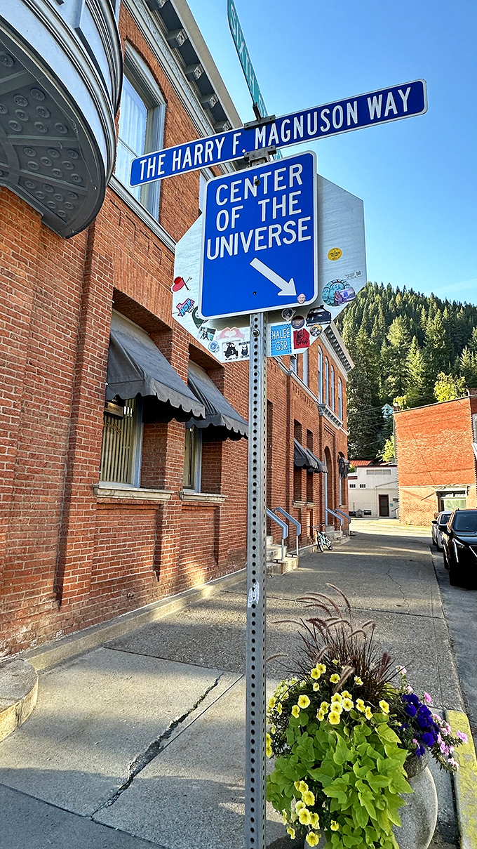 Only in Wallace could you stand at the Center of the Universe and actually believe it&mdash;the ultimate small-town declaration of cosmic significance.