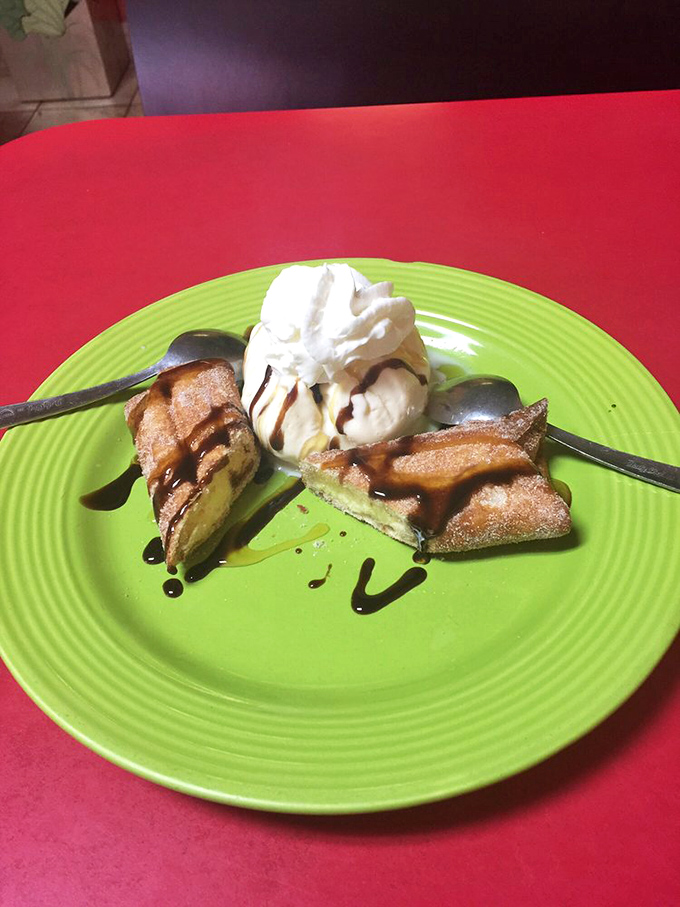 Dessert innovation at its finest&mdash;a cheesecake chimichanga that makes you question why all cheesecake isn't wrapped in fried dough.