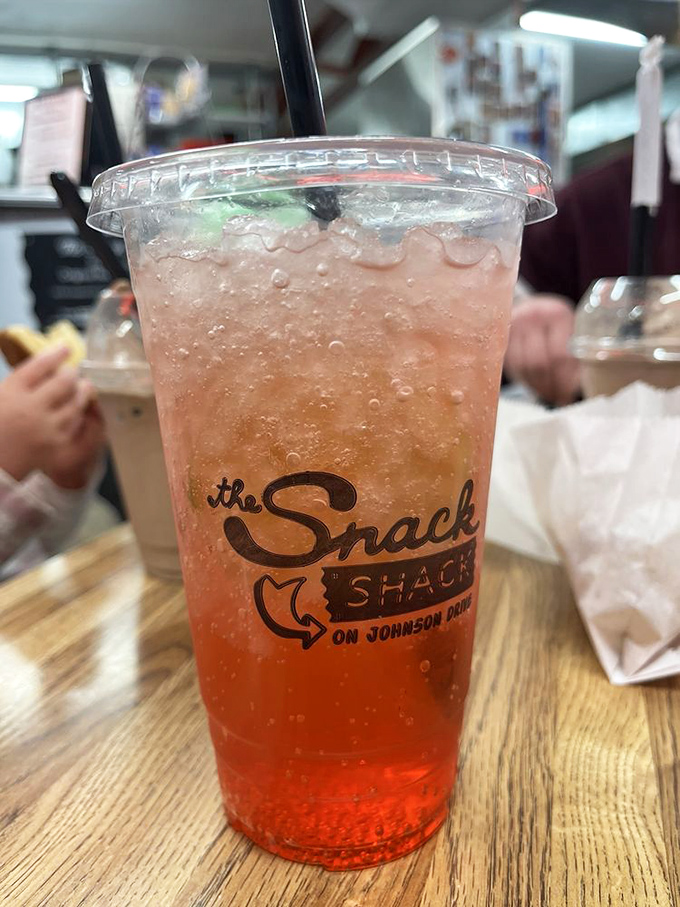 This cherry limeade isn't just a drink&mdash;it's summer in a cup, complete with the Snack Shack logo to remind you where happiness comes from.