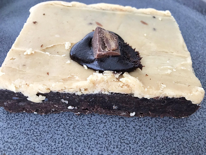 The brownie that solves life's problems &ndash; chocolate and peanut butter layered in perfect harmony, creating momentary bliss with each bite.