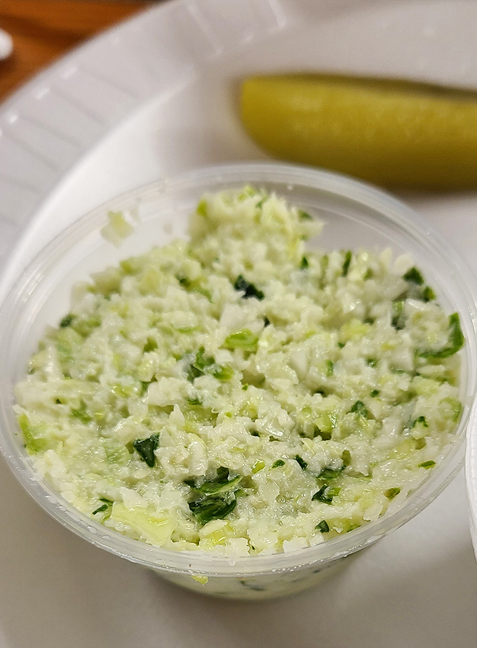 Coleslaw that knows its role&mdash;cool, crisp counterpoint to smoky meat, not an afterthought but an essential supporting character.