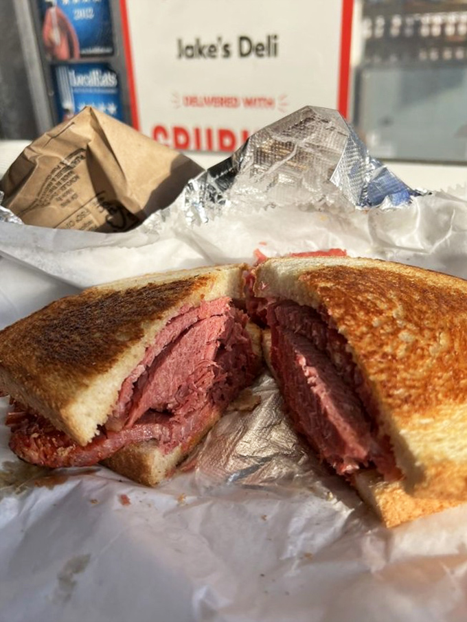 The simple perfection of Jake's corned beef on rye&mdash;proof that sometimes the classics become classics for very good reasons.
