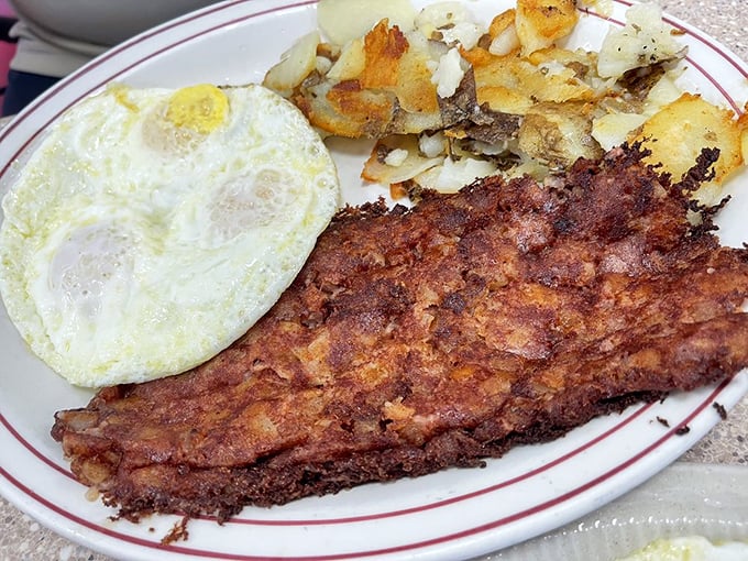 Corned beef hash with eggs and potatoes&mdash;the breakfast equivalent of hitting a jackpot without having to pull a single lever.