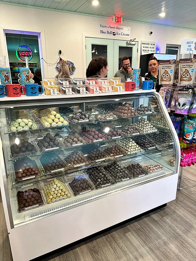 The fudge counter&mdash;where dreams take solid form and adults suddenly remember why dental insurance is so important.