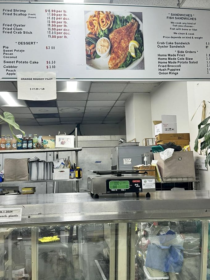 Where the magic happens. Behind this counter, simple ingredients transform into the stuff of seafood dreams and happy stomachs.