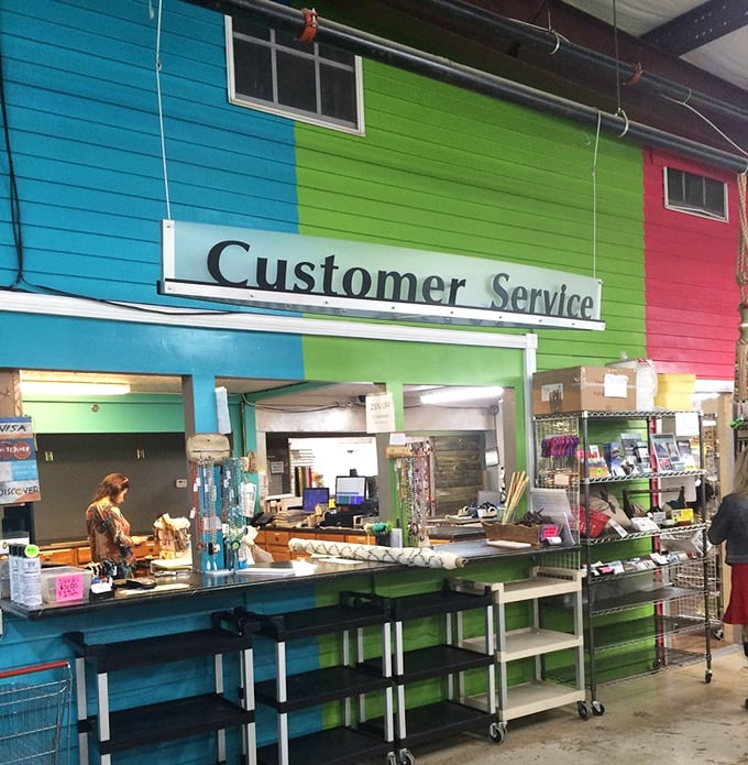 Customer service rainbow headquarters. The colorful backdrop is almost as vibrant as the design advice you'll receive.