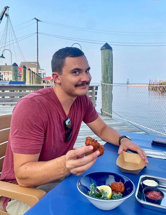 The look of pure joy that comes with discovering seafood this fresh. Some moments are worth crossing state lines for.