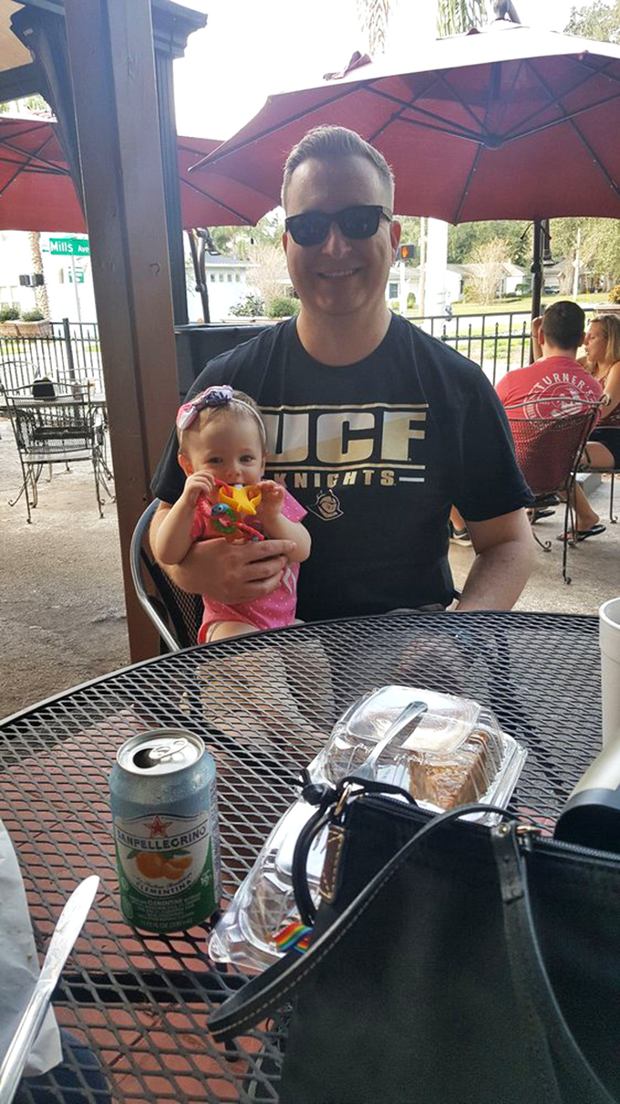 Family moments unfold at outdoor tables, where even the smallest diners seem to appreciate the universal language of good food.