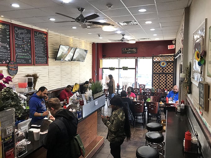 The diverse crowd of diners tells you everything: when both construction workers and office professionals agree, you know it's the real deal.