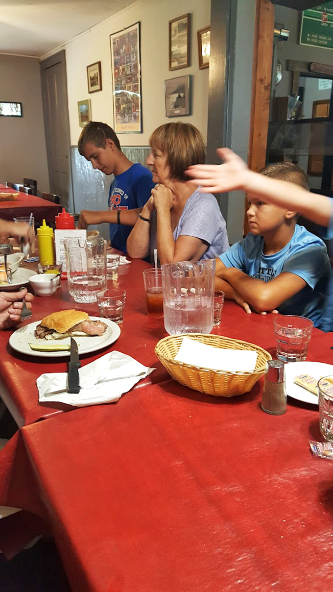 Family dining at its finest, where memories are made between bites of legendary burgers. Three generations of food appreciation!