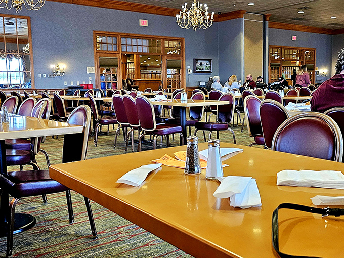 The dining room buzzes with the happy murmur of satisfied patrons planning their strategic approach to dessert despite claiming to be "completely full" moments earlier.