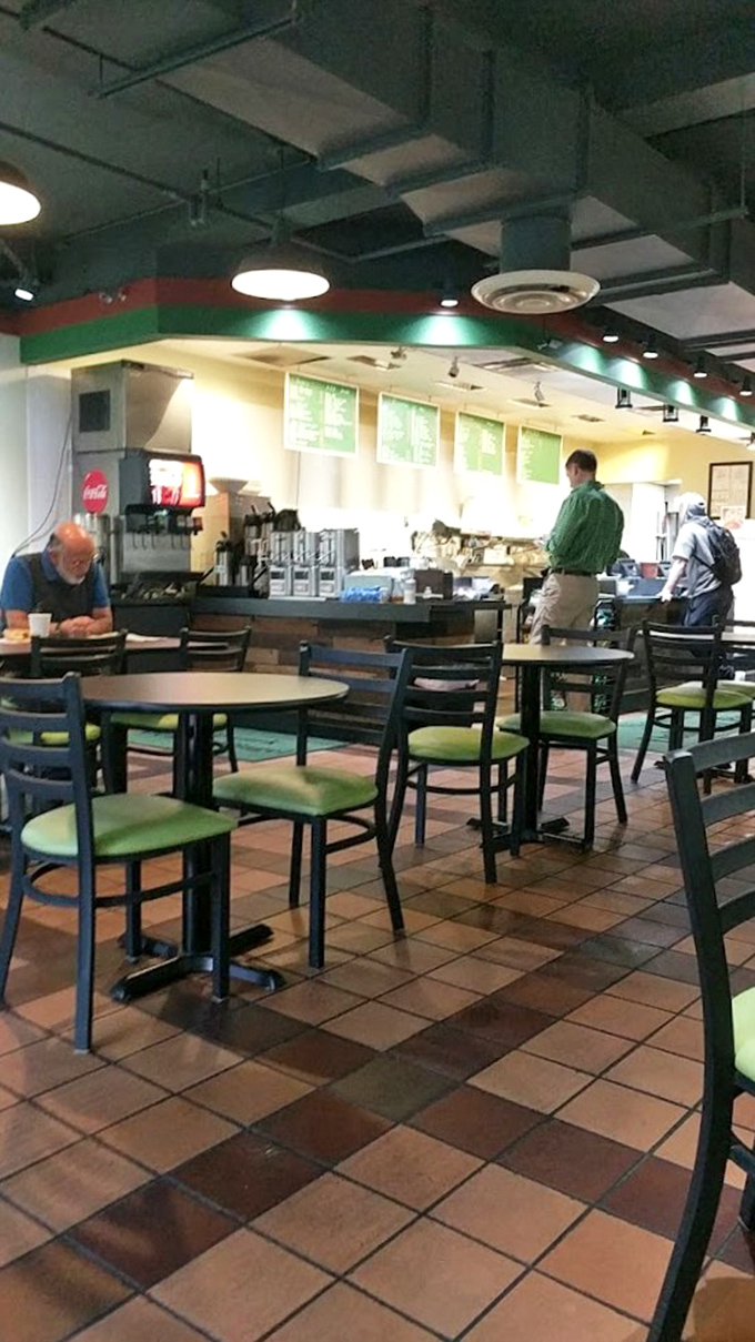 The dining area has that perfect neighborhood vibe&mdash;unpretentious, comfortable, and ready for conversations that matter over food that satisfies.