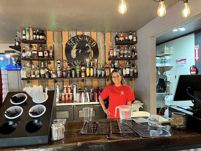 Behind every great barbecue joint is a team that knows their smoke. That smile says "I know something delicious that you don't know yet."