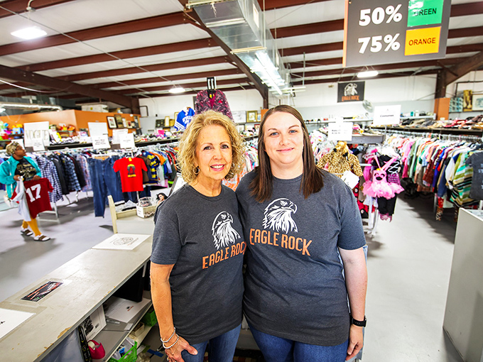 The heart and soul behind Eagle Rock—dedicated staff whose passion for thrifting creates this treasure-hunting paradise for lucky Alabamians.