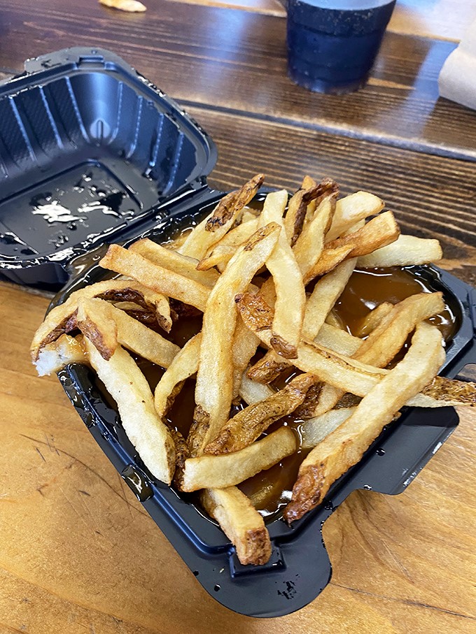 Chap's fries aren't trying to be fancy—they're just perfectly crisp vehicles for sopping up any meat juices that dare escape your sandwich.