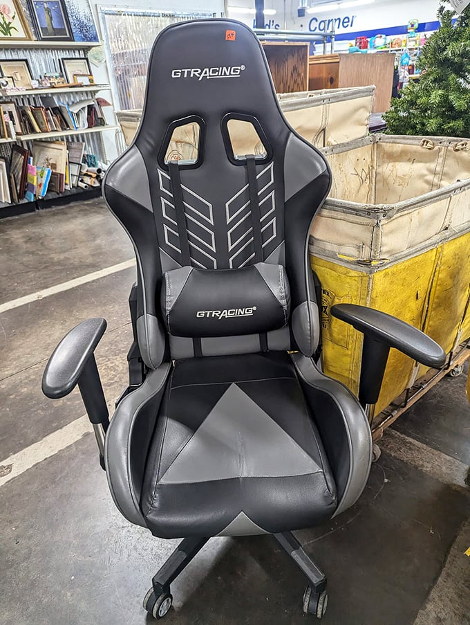 Game on! This racing chair is your ticket to virtual victory &ndash; just add snacks and a willingness to trash-talk imaginary opponents.