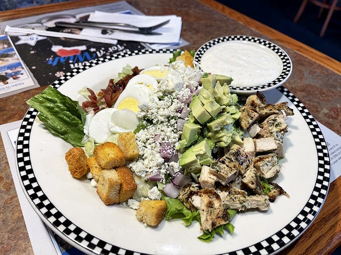 A Cobb salad that's actually exciting&mdash;proof that vegetables can party too when dressed properly and paired with the right protein.