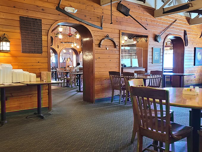 Wooden archways frame dining areas like portals to simpler times, when restaurants didn't need themes or concepts&mdash;just really good food served with care.