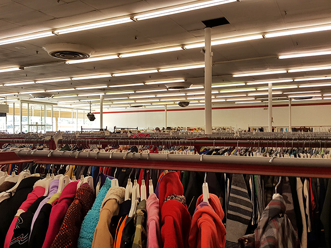 The clothing section alone could outfit a small town&mdash;organized by size so you don't need a sherpa guide.