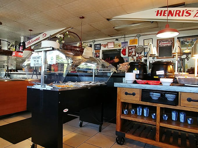 The serving line&mdash;where decisions are made that will impact your happiness for hours. Choose wisely, but know there are no wrong answers.