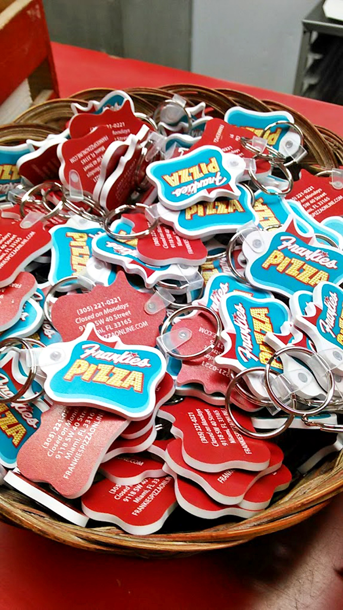 Frankie's keychains&mdash;the Miami souvenir that actually means something. Better than any beach snow globe or flamingo magnet.