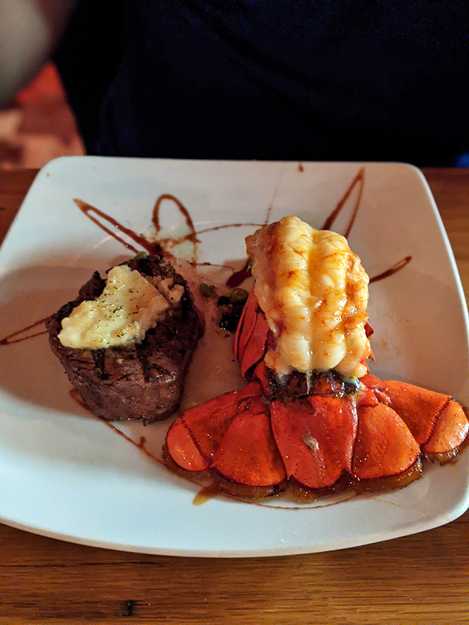 The surf and turf that dreams are made of. That lobster tail isn't just food&mdash;it's a statement piece that happens to be delicious.