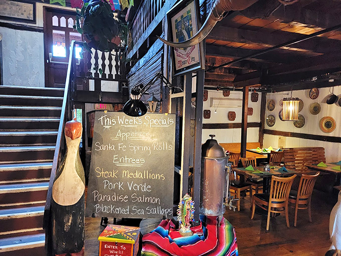 The entrance that doesn't prepare you for the flavor explosion waiting inside. Like finding a portal to Mexico behind Connecticut's charming fa&ccedil;ade.