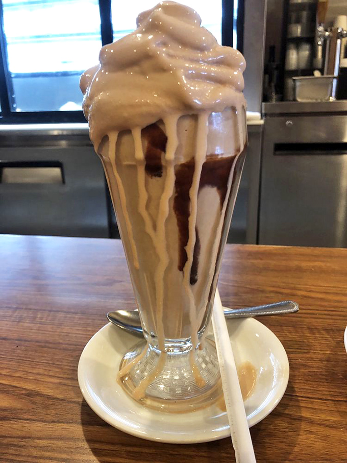 This isn't just a milkshake—it's a tower of creamy defiance against every sad, mass-produced version you've ever encountered.