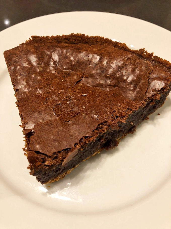 The Mississippi Mud pie looks so intensely chocolatey that it should come with its own warning label and possibly a liability waiver.