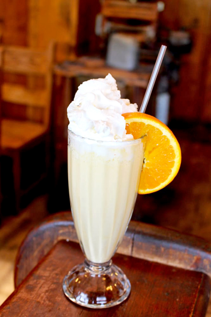 The Orange Creamsicle milkshake&mdash;childhood nostalgia in a glass, upgraded for adult appreciation but still guaranteed to make you smile.