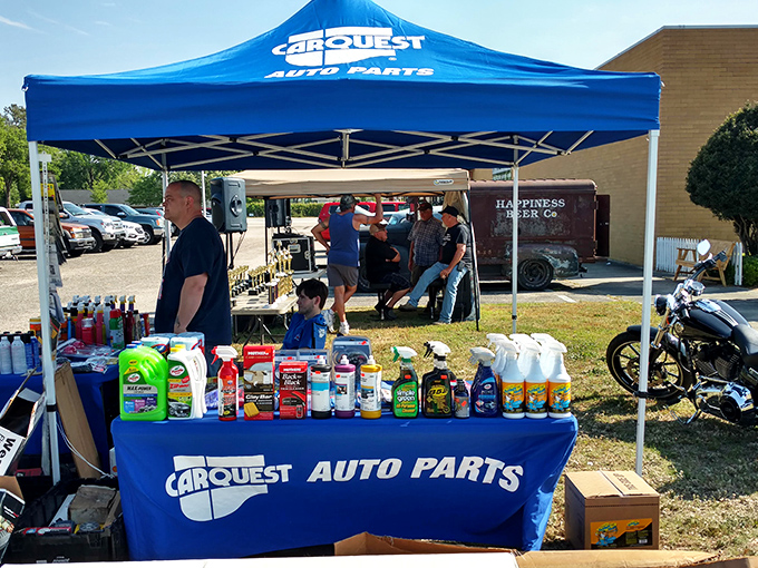 Even the parking lot transforms into an impromptu marketplace during special events, proving treasures can be found inside and out.