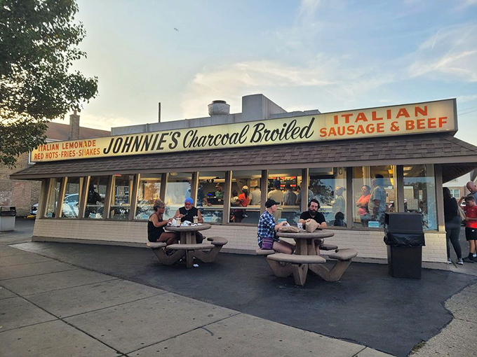 Summer evenings at Johnnie's&mdash;where strangers become temporary friends united by the universal language of "this sandwich is amazing."