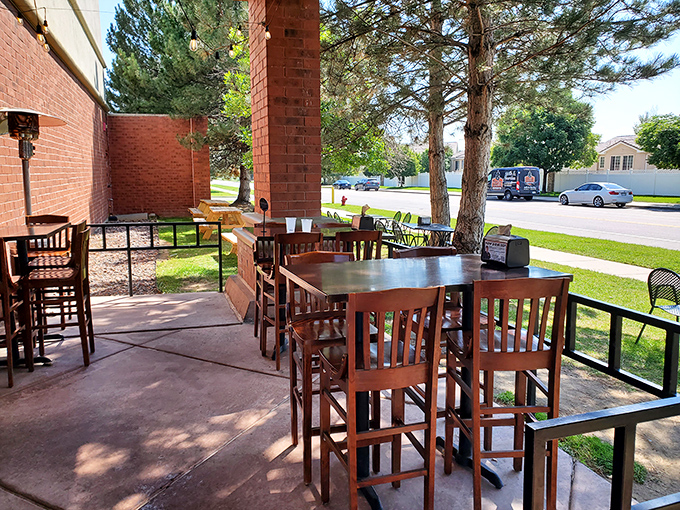Colorado's perfect patio dining: mountain air, sunshine, and the anticipation of barbecue. Life doesn't get much better than this.