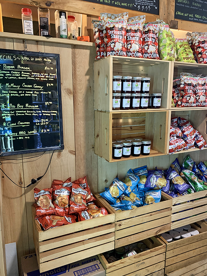 Local products lining rustic shelves &ndash; a treasure trove of New Hampshire's finest. Like a farmers market that doesn't require waking up at dawn.