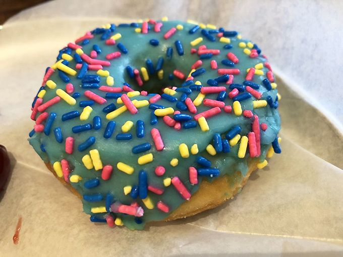 This blue sprinkle celebration looks like what would happen if a unicorn sneezed happiness all over your breakfast&mdash;in the best possible way.