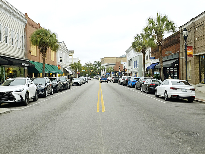 Bay Street stretches before you like a runway &ndash; palm trees and historic buildings creating the perfect corridor for small-town exploration.