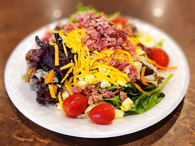 This isn't just a salad&mdash;it's a colorful celebration of freshness topped with cheese that makes eating vegetables feel like cheating on your diet.