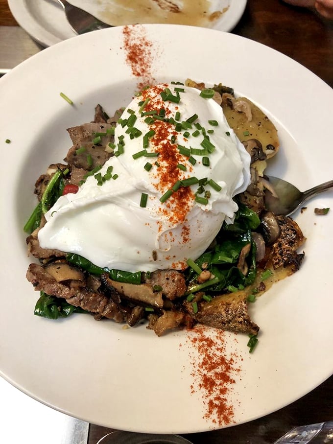 The Slappy Hash—where potatoes, steak and a perfectly poached egg come together like the breakfast supergroup you didn't know you needed.