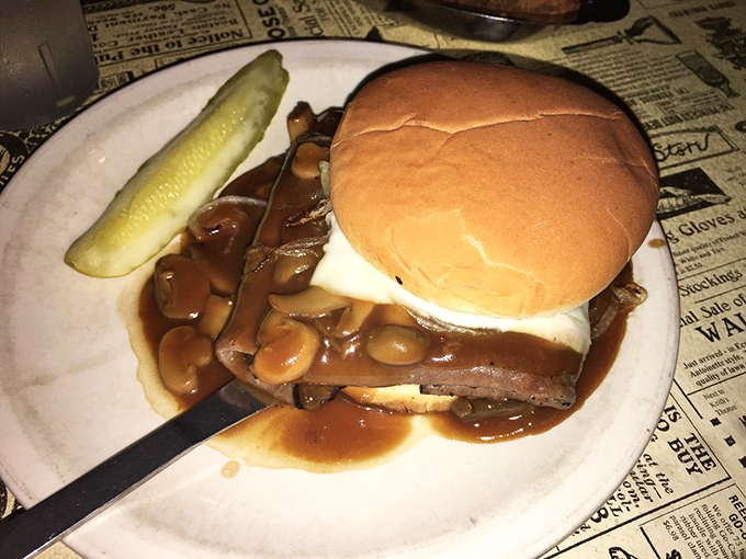 This isn't just roast beef&mdash;it's beef that's been embraced by gravy, cheese, and onions in a group hug of flavor.