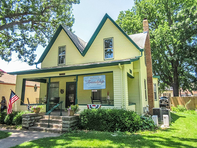 The sunny yellow Friendship House serves comfort food that lives up to its name. Grandma would approve of their chicken fried steak.