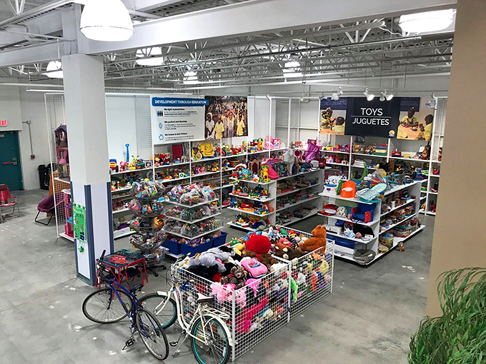 The toy section &ndash; where childhood memories are recycled, and parents discover that yesterday's playthings still bring more joy than today's electronic babysitters.