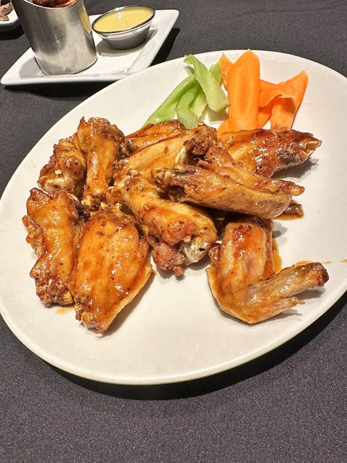 Wings that didn't skip gym day&mdash;meaty, glistening with sauce, and arranged with the confidence of food that knows it's about to disappear.