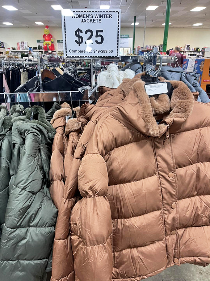 Winter jackets at $25 instead of $50-90. Arkansas winters don't care about your budget, but Bargain Hunt apparently does.