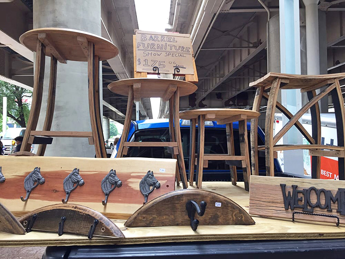 Barrel furniture that tells the Kentucky bourbon story in a whole new way &ndash; from spirits to side tables, the transformation is ingenious.