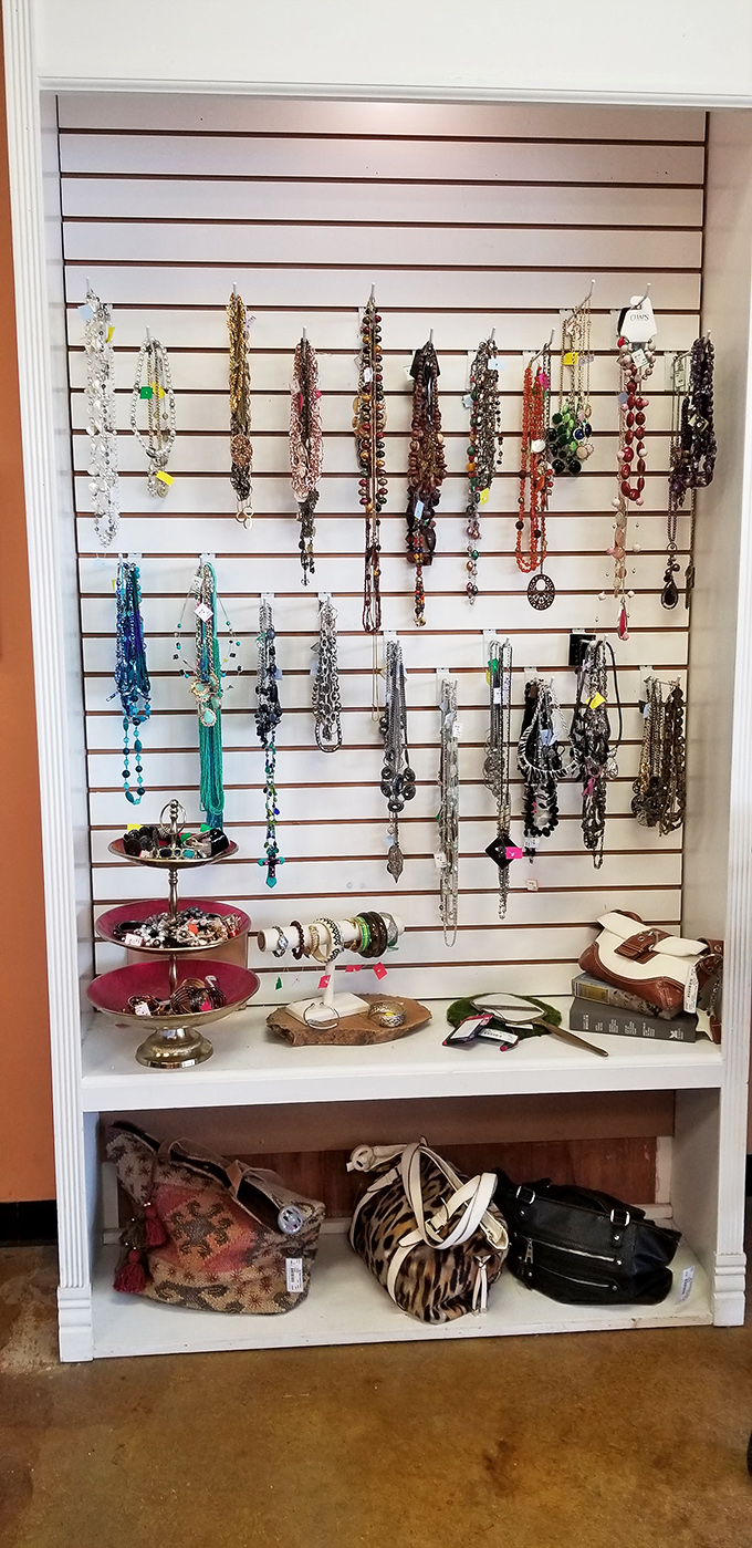 A necklace collection organized with more care than most people's retirement plans. Fashion karma awaits.