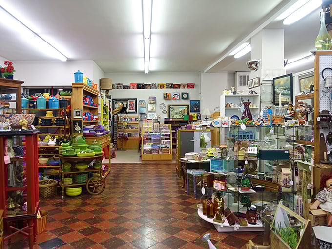 "History's department store." From farmhouse primitives to delicate figurines, each vendor space represents someone's passion for preserving particular slices of American heritage.