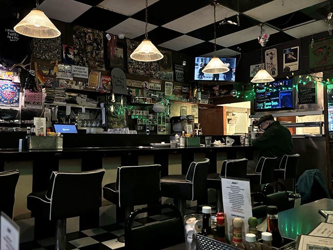 The classic diner counter where regulars hold court and first-timers quickly learn why this place has survived everything Seattle has thrown at it.