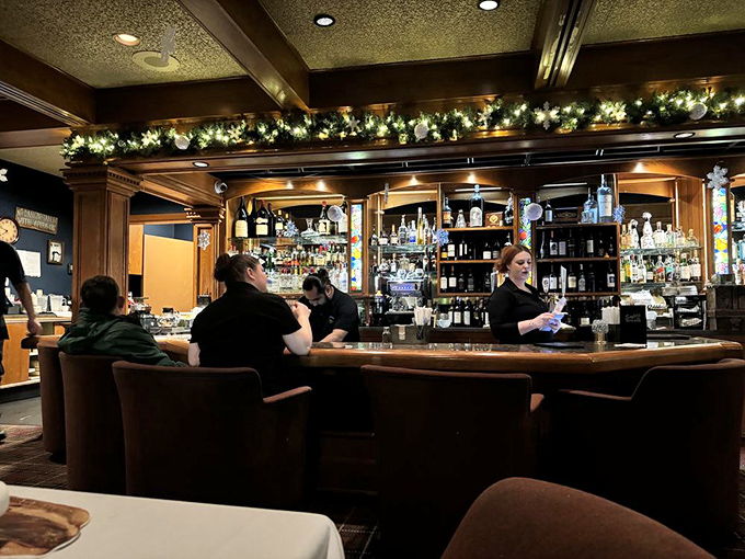 The bar: where "I'll just have one drink before dinner" turns into "I guess we're eating at the bar tonight."