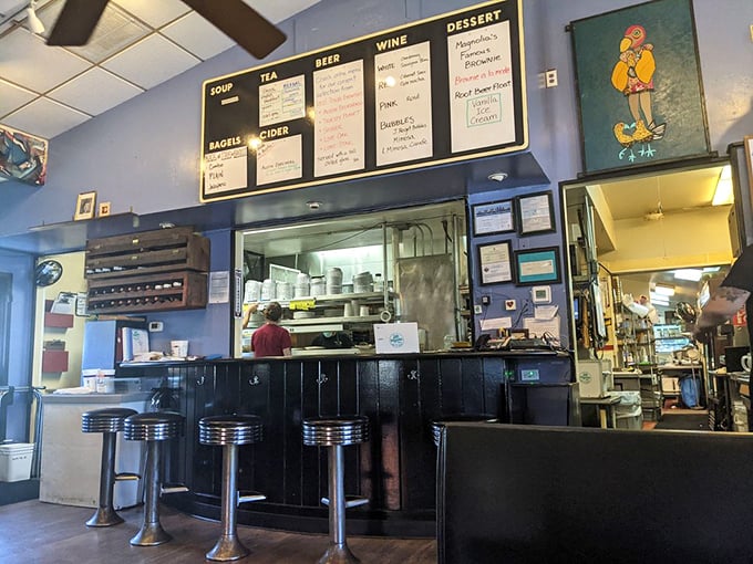 The counter view &ndash; where patient cooks transform simple ingredients into the stuff of breakfast legend under the watchful gaze of hungry patrons.
